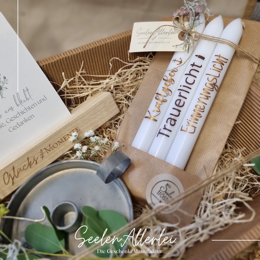 TRAUERbox als Geschenk zu einem Todesfall – GeschenkeManufaktur SeelenAllerlei